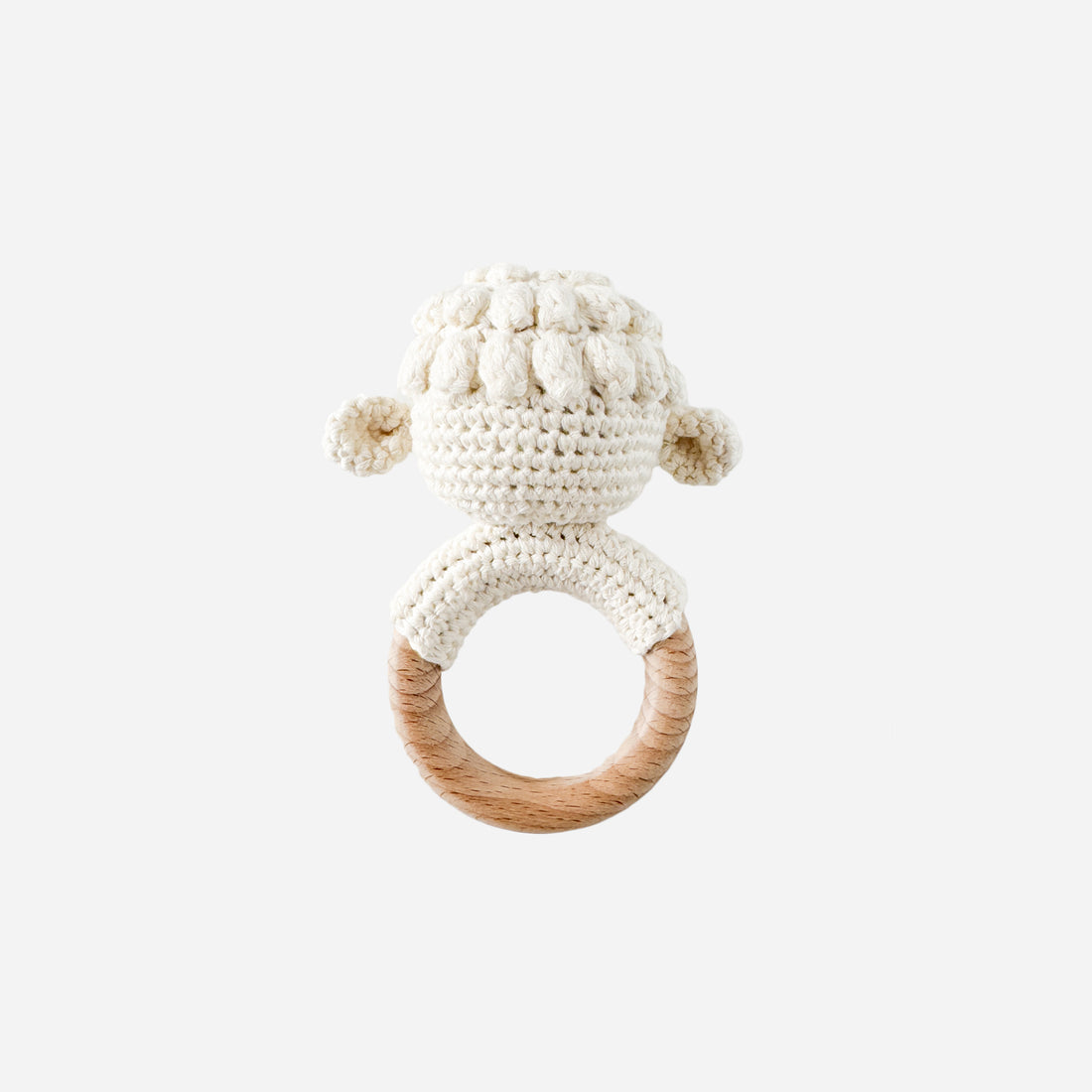 Baby Teether Lamb Cotton Crochet Rattle Newborn – The Blueberry Hill