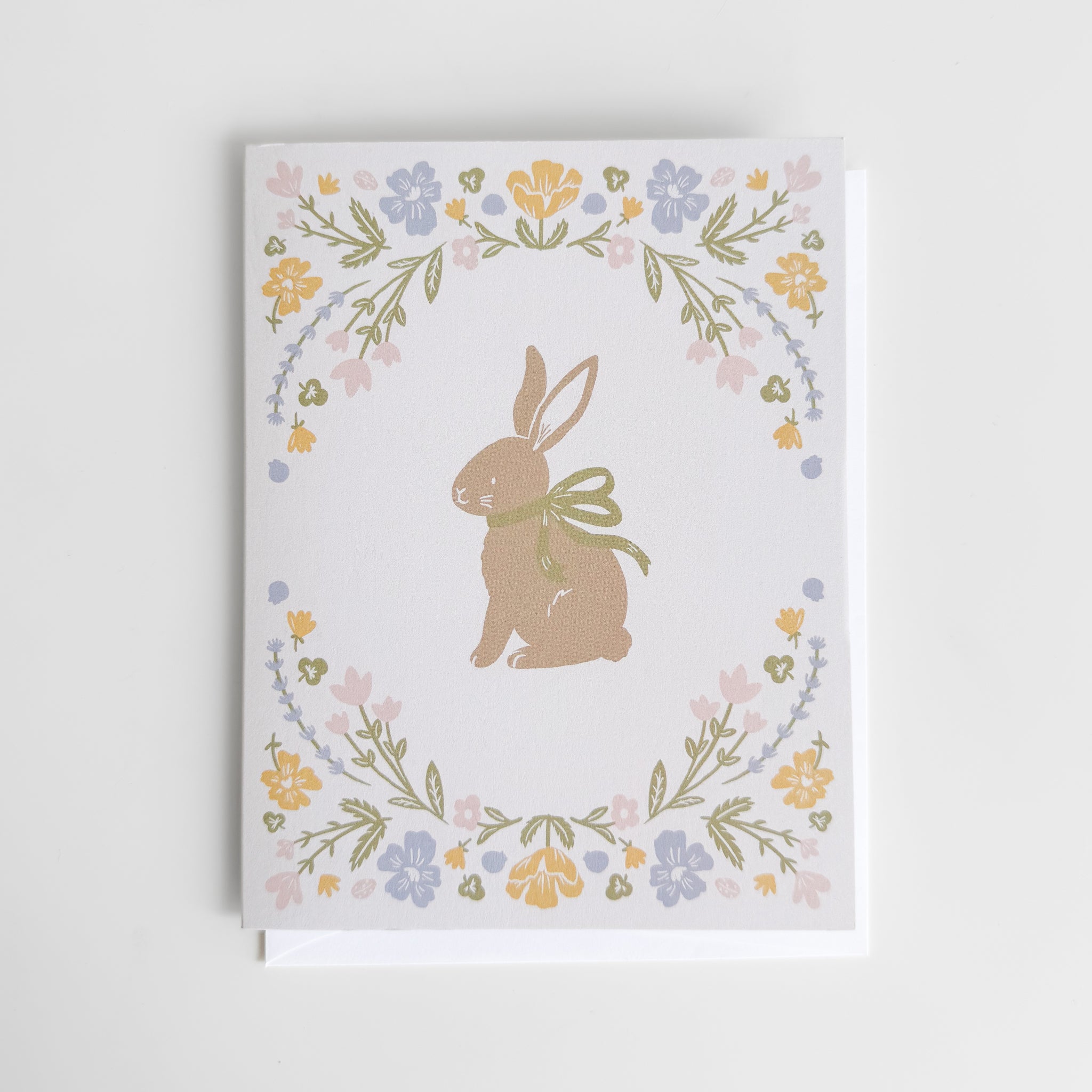Pastel Floral Bunny Baby Congrats Greeting Card – The Blueberry Hill