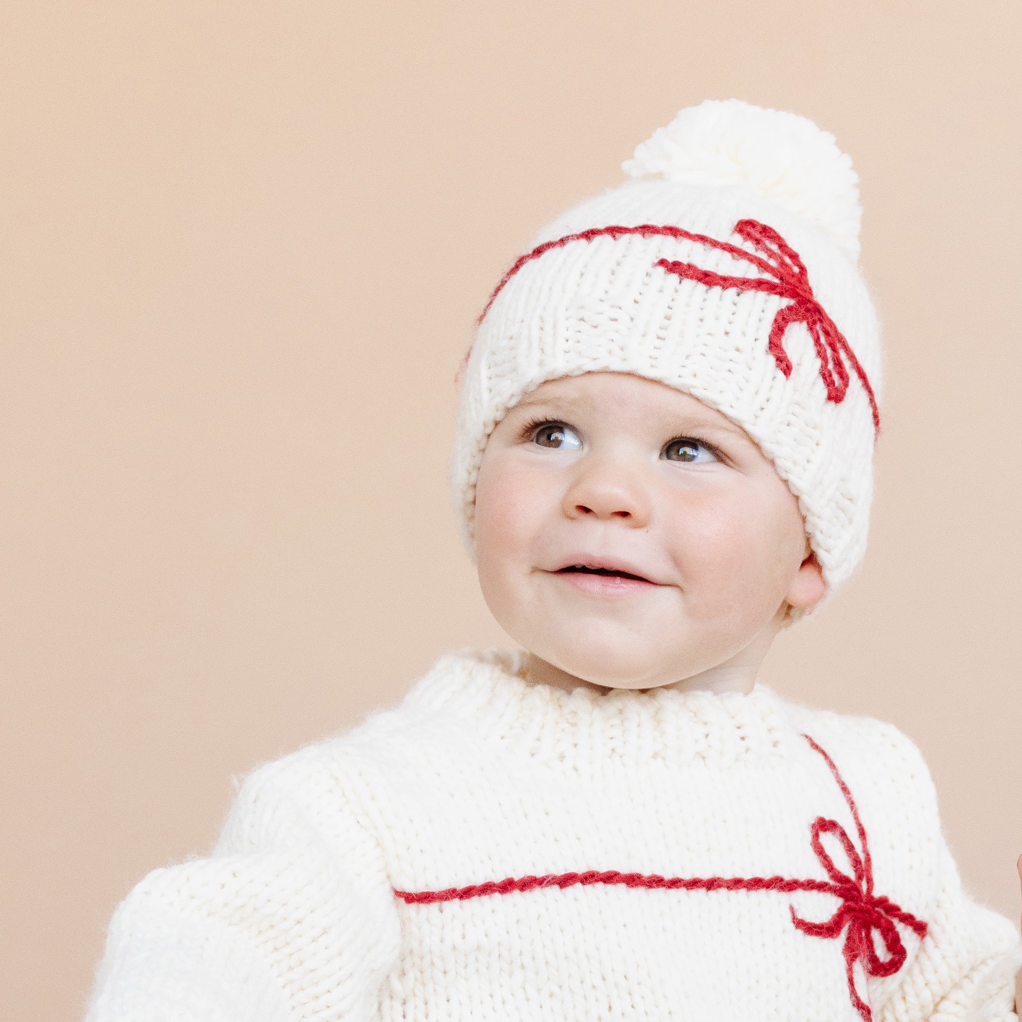 Present Hat in Cream/Red: Christmas and Holidays – The Blueberry Hill