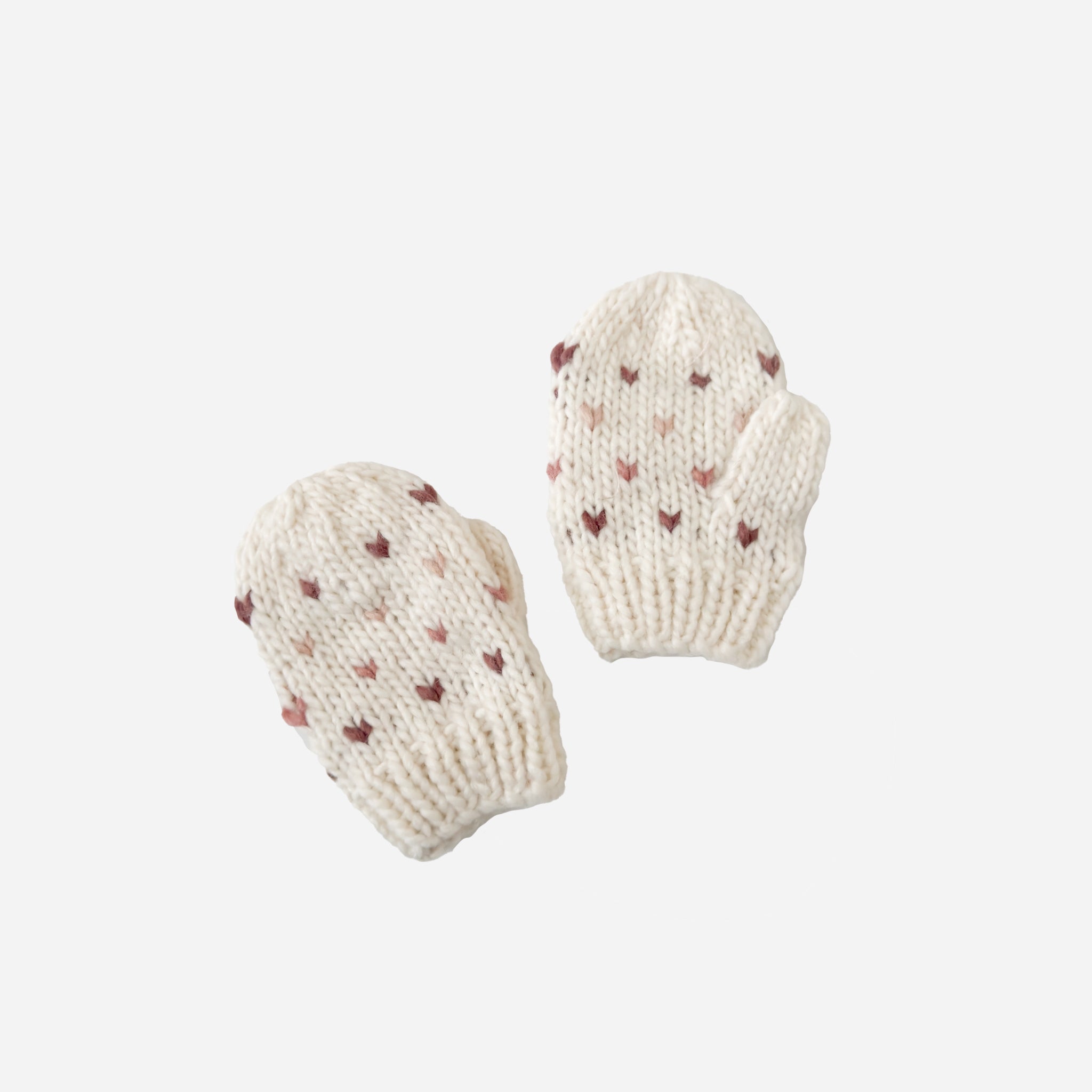 Sawyer Baby Mittens Mauve Tiny Hearts Valentine Winter Spring – The ...